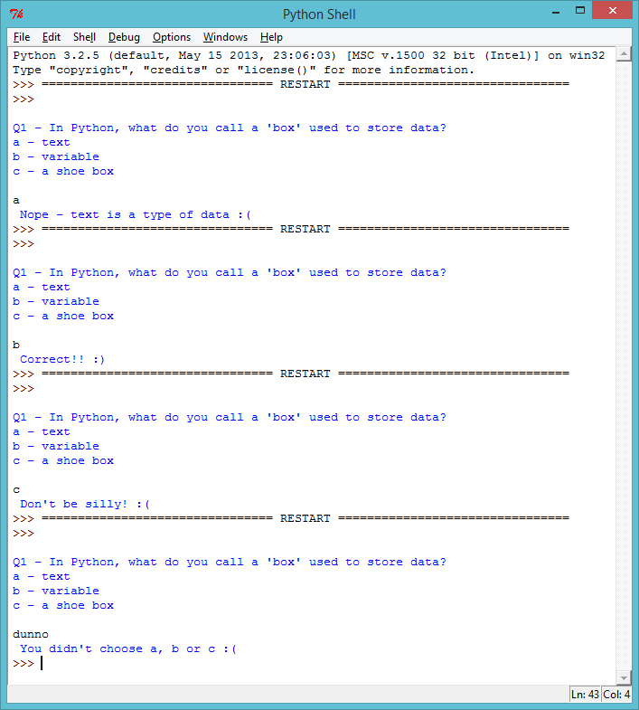 Python quiz 2020